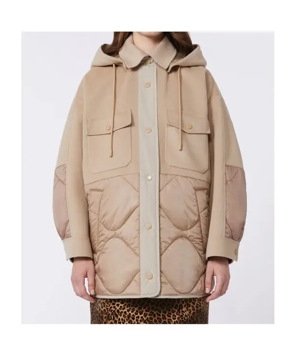 Max Mara Padded Coat In Double-sided Wool And Nylon