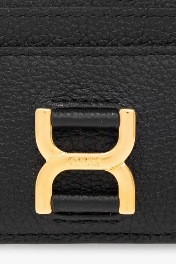 Chloé Engraved Logo Card Case - Black