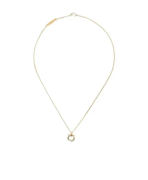 FERRAGAMO Gancini Pendant Necklace - Yellow