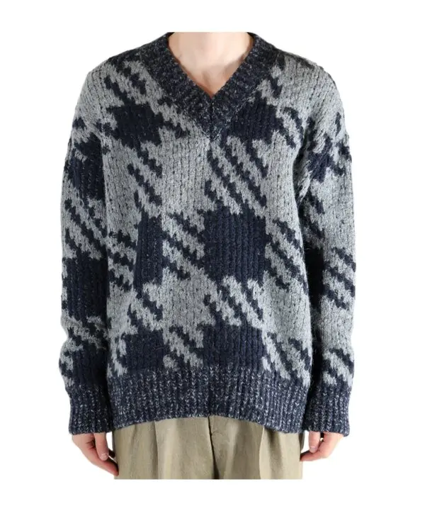 Dries Van Noten V-neck Knitted Jumper - Navy