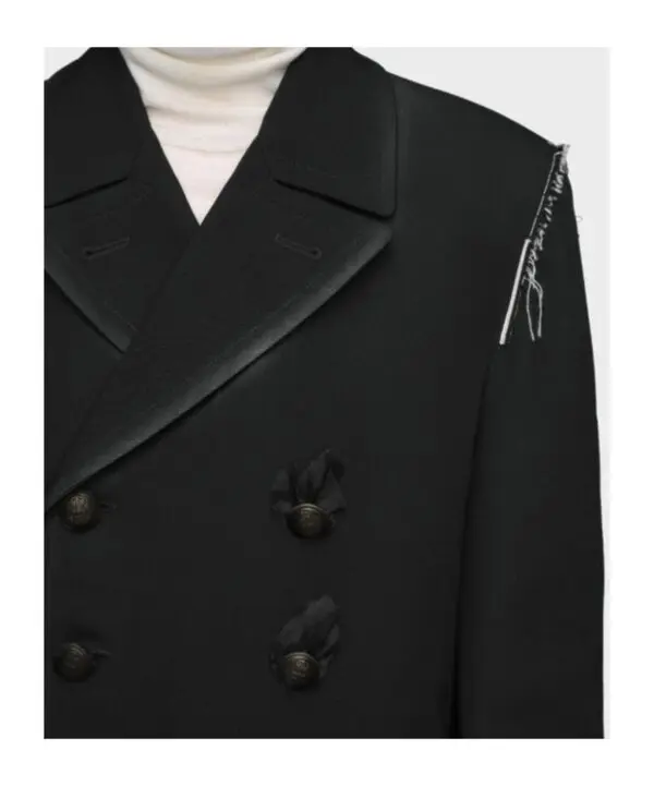 MAISON MARGIELA Double-breasted Frayed Detail Jacket