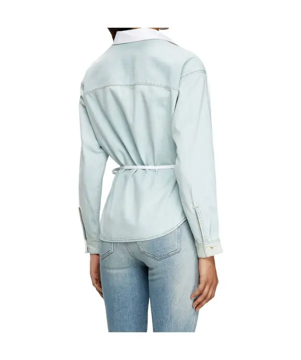 DIESEL® Paneled Wrap Shirt With Oval D Ornaments
