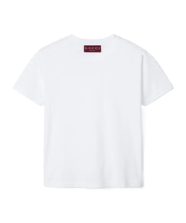 Gucci Embroidered Cotton Jersey T-shirt - White