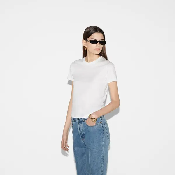 Gucci Embroidered Cotton Jersey T-shirt