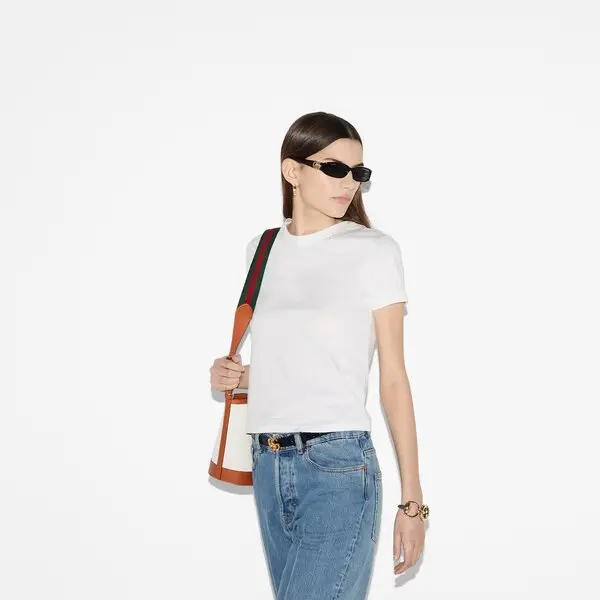 Gucci Embroidered Cotton Jersey T-shirt