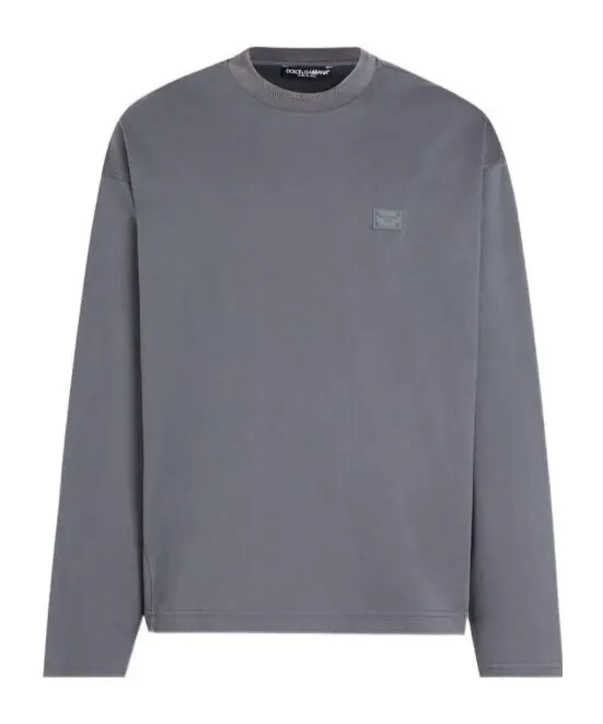Dolce & Gabbana Dolce Gabbana Logo Plaque Long-sleeved Sweatshirt