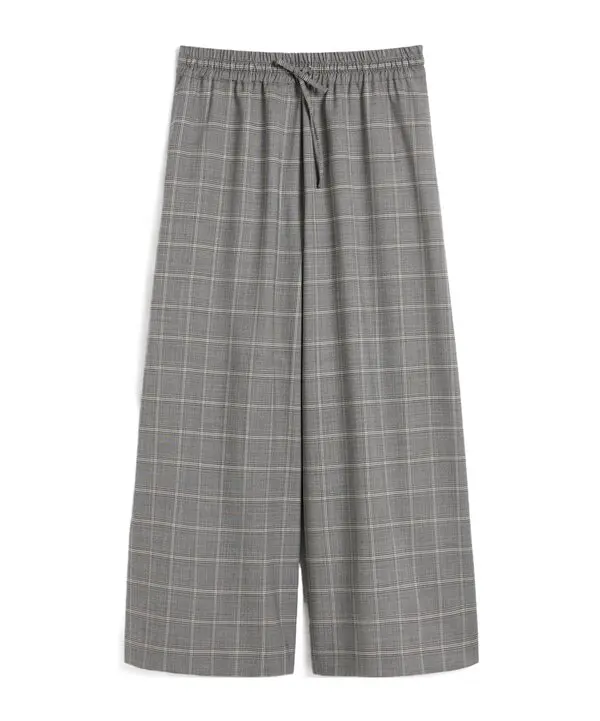 Max Mara Luigi Checked Wide-leg Trousers