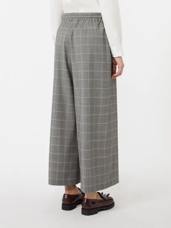 Max Mara Luigi Checked Wide-leg Trousers