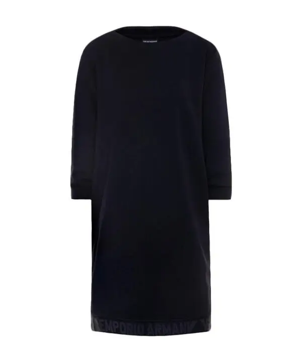 Emporio Armani Long-sleeved Dress With Logo Trim