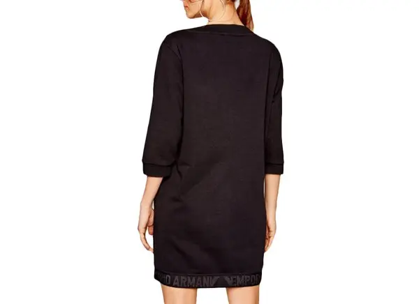 Emporio Armani Long-sleeved Dress With Logo Trim