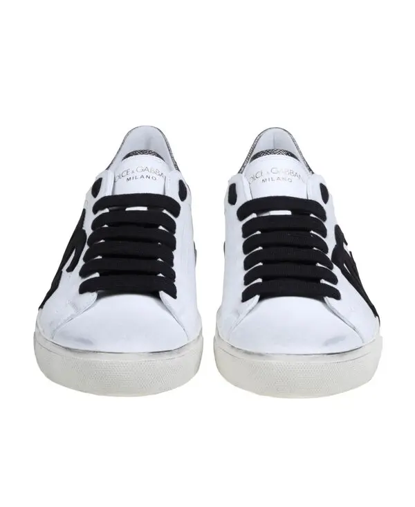 Dolce & Gabbana Portofino Lace-up Sneakers - White