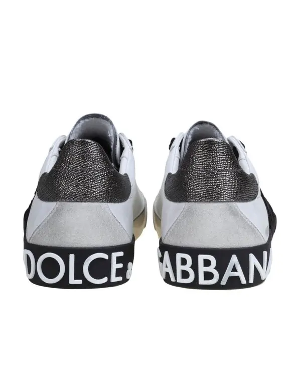 Dolce & Gabbana Portofino Lace-up Sneakers - White