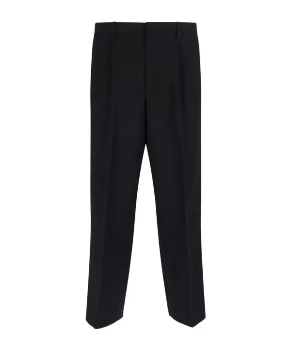 SUNFLOWER Pleated Wide Leg Trousers - Black