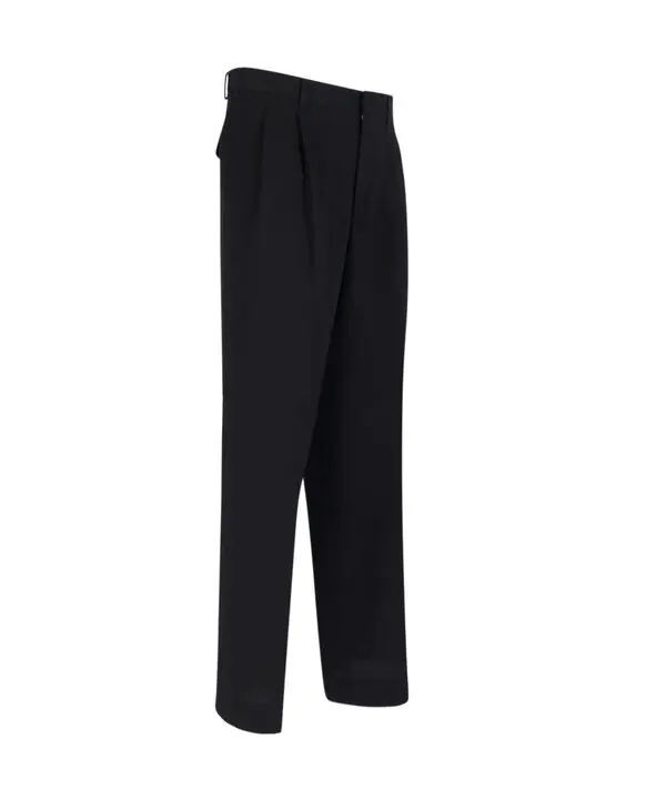 SUNFLOWER Pleated Wide Leg Trousers - Black