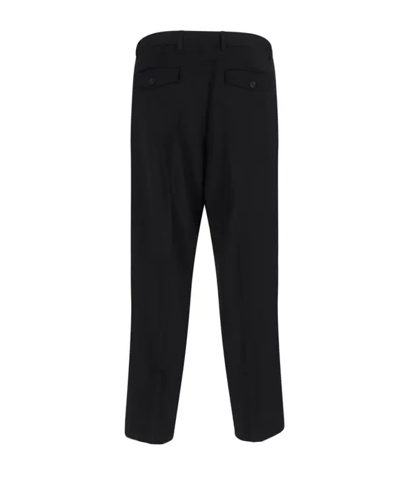 SUNFLOWER Pleated Wide Leg Trousers - Black