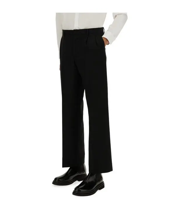 SUNFLOWER Pleated Wide Leg Trousers - Black