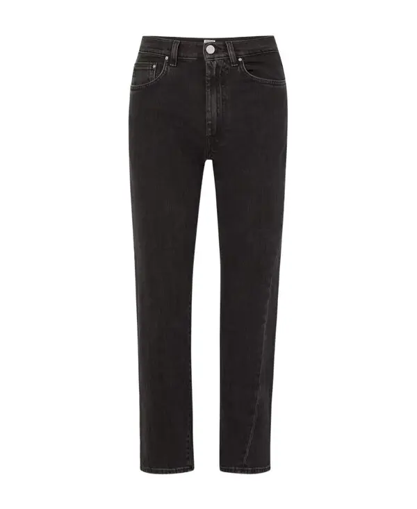 TOTEME High-rise Straight Jeans - Black