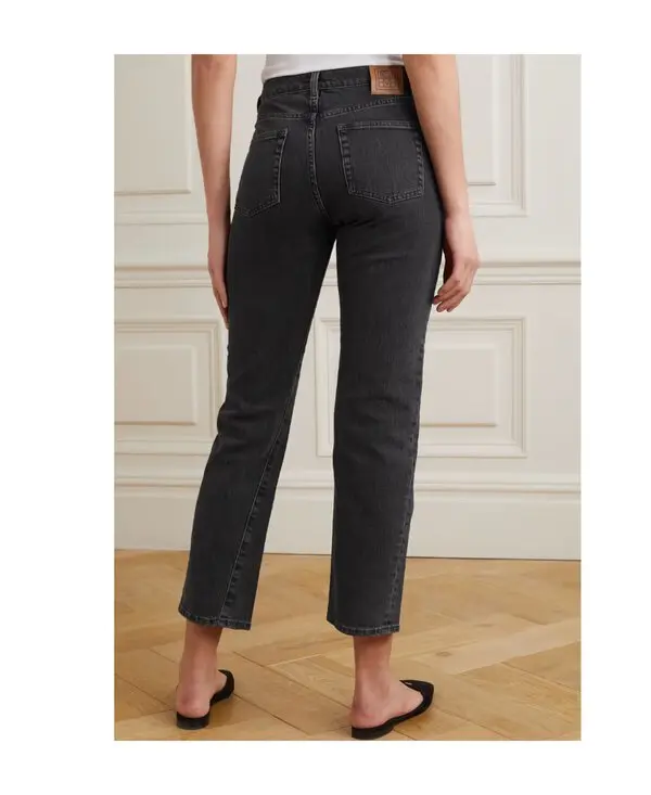TOTEME High-rise Straight Jeans - Black