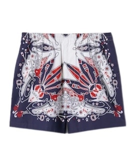 Gucci Printed Elasticated Waist Poplin Shorts