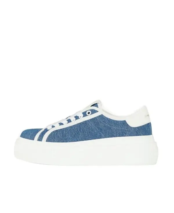 Givenchy 4g Denim Platform Sneakers - Medium Blue
