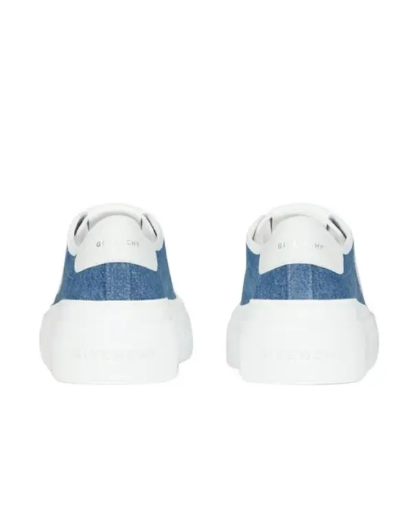 Givenchy 4g Denim Platform Sneakers - Medium Blue