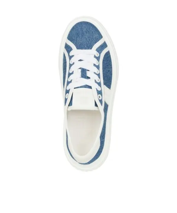 Givenchy 4g Denim Platform Sneakers - Medium Blue
