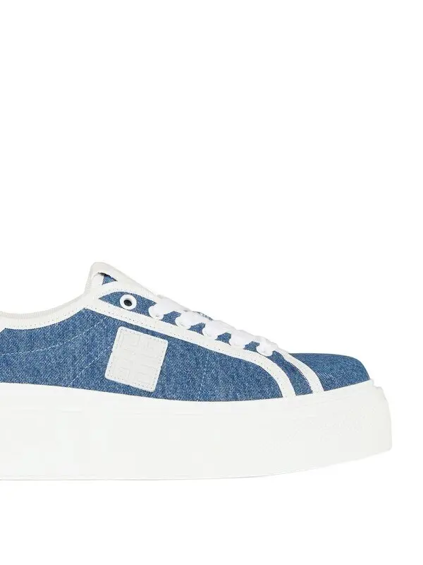 Givenchy 4g Denim Platform Sneakers - Medium Blue