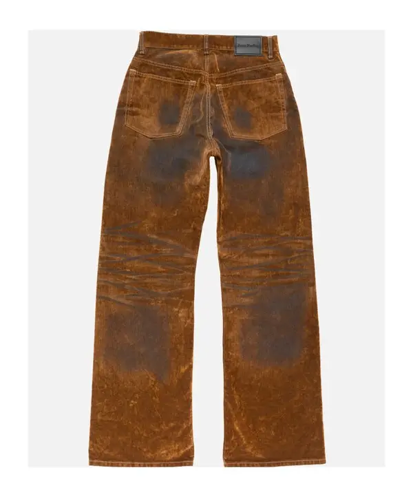 Acne Studios Printed Suede Effect Jeans
