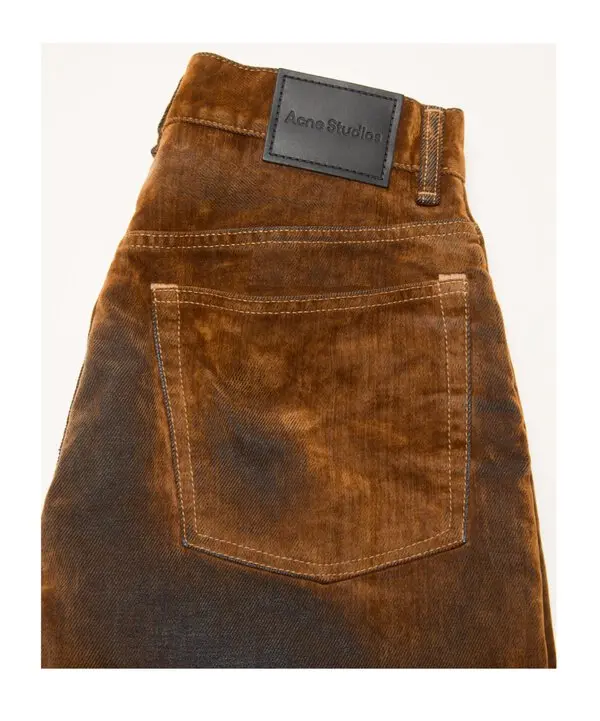 Acne Studios Printed Suede Effect Jeans