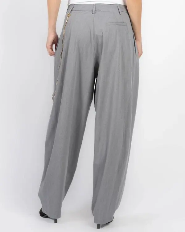 DARKPARK Phebe Chain-detail Wide-leg Trousers - Gray