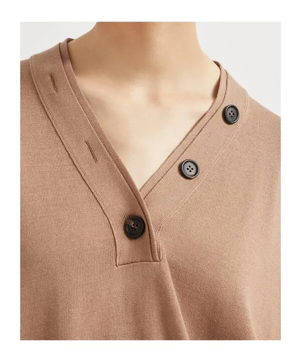 Brunello Cucinelli V-neck Buttoned Jumper