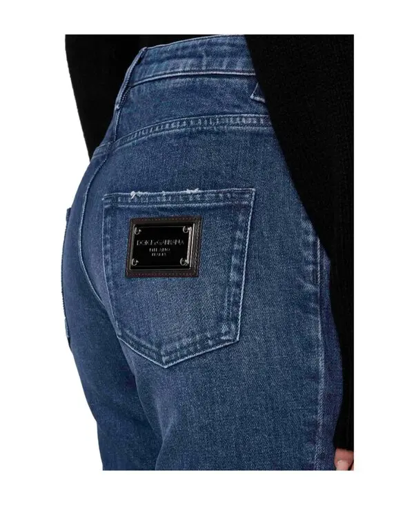 Dolce & Gabbana Mid-rise Distressed Jeans
