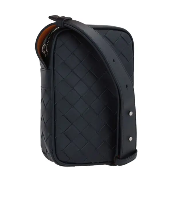 Bottega Veneta Intrecciato Zipped Phone Pouch - Black
