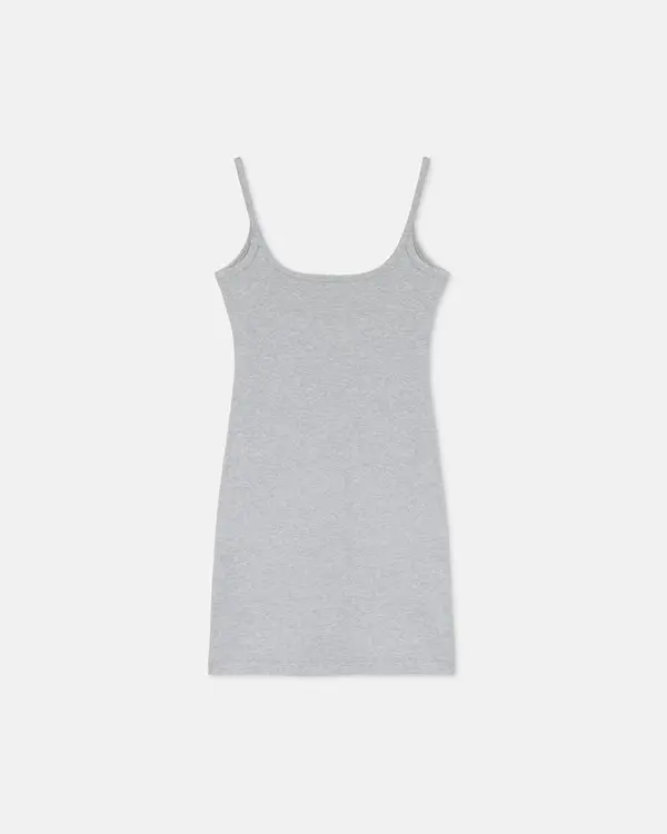 Versace Logo Embroidered Ribbed Mini Dress