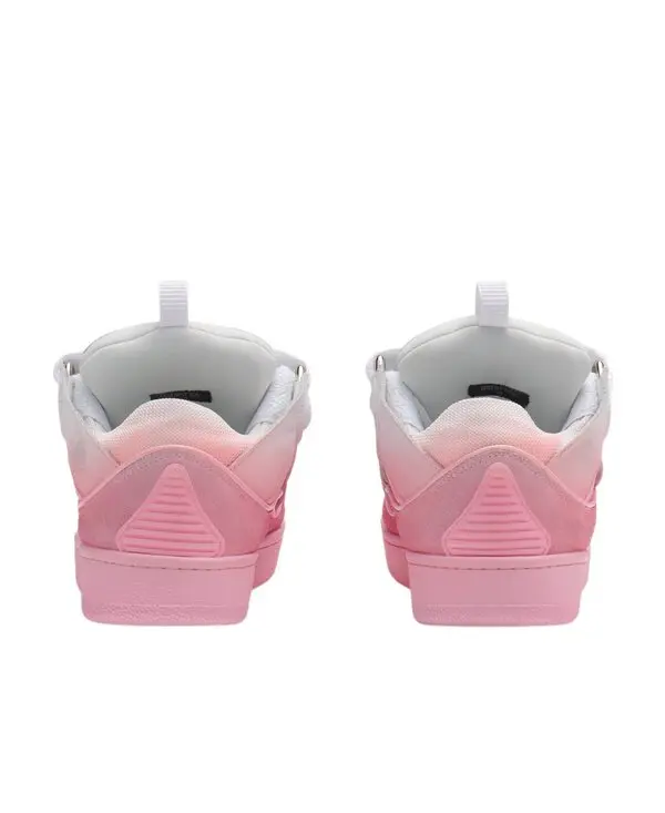 LANVIN Curb Lace-up Panelled Sneakers - Pink