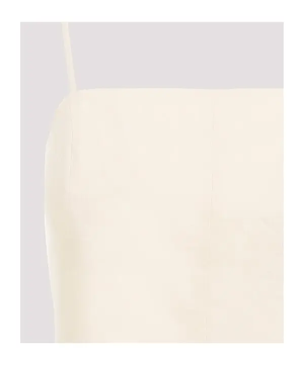 Theory Square Neck Sleeveless A-line Midi Dress - White