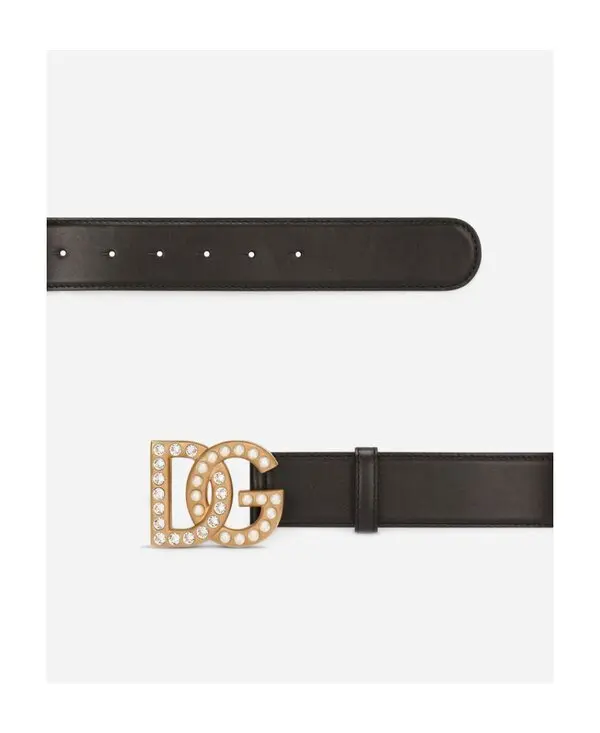 Dolce & Gabbana Dg Logo Embellished Buckle Belt