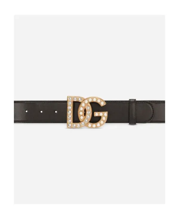 Dolce & Gabbana Dg Logo Embellished Buckle Belt