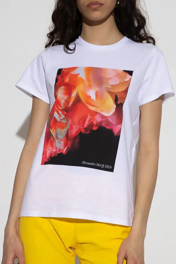 Alexander McQueen Graphic Printed Crewneck T-shirt