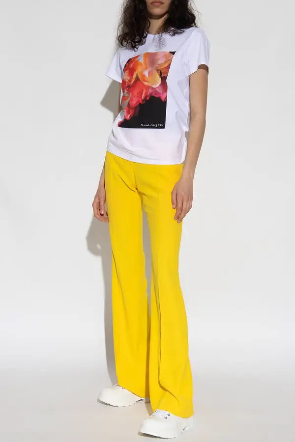 Alexander McQueen Graphic Printed Crewneck T-shirt