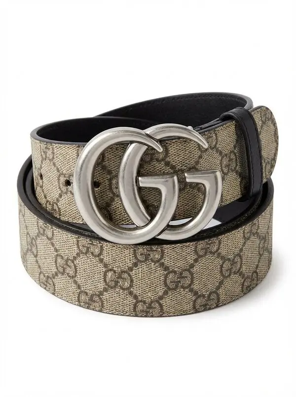 Gucci Gg Marmont Reversible Double G Buckle Belt - Multicolor
