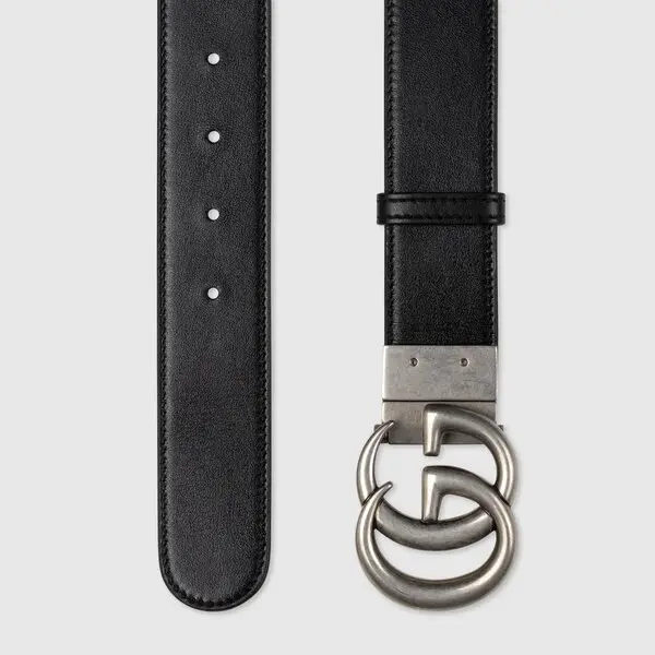 Gucci Gg Marmont Reversible Double G Buckle Belt - Multicolor