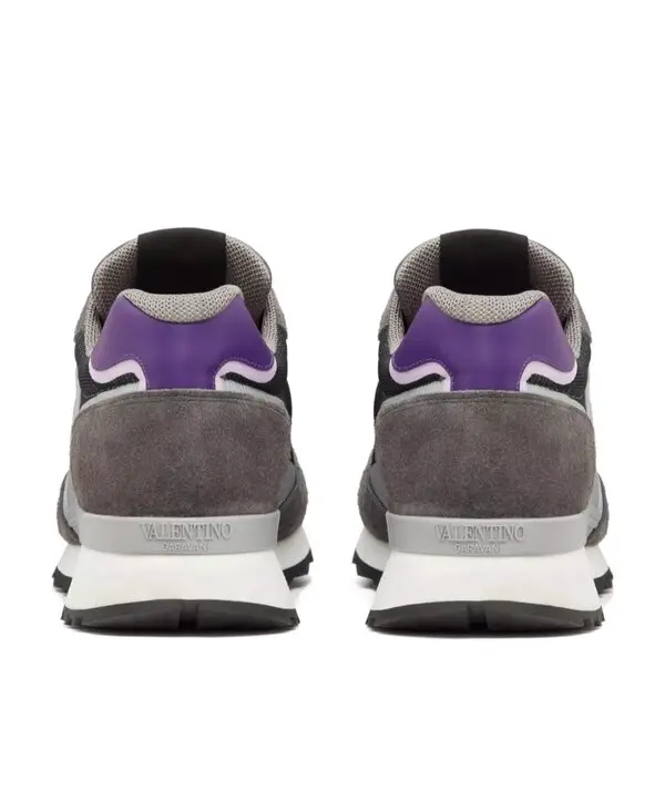 Valentino Garavani Vlogo Pace Lace-up Sneakers - Gray/graphite/purple