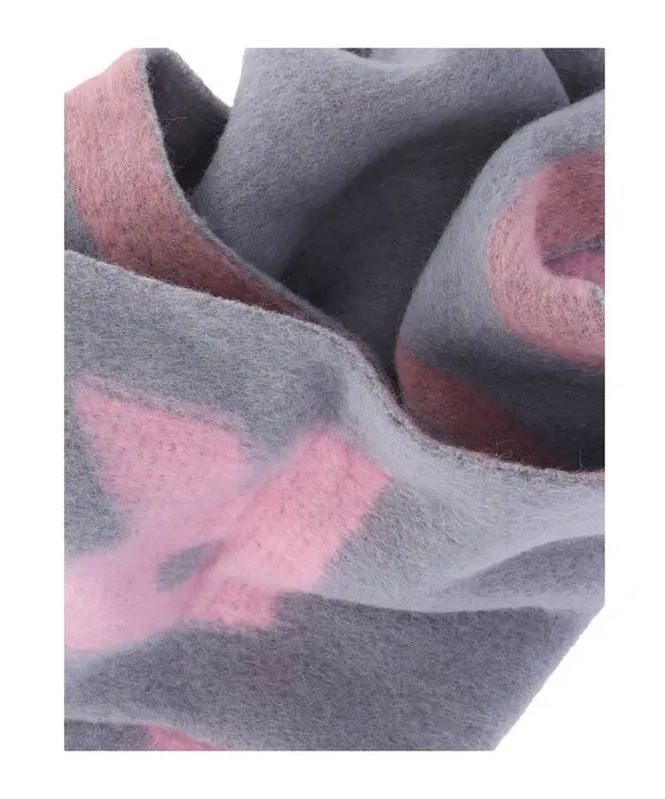 Marni Striped Fringed Scarf - Grey/pink