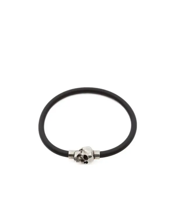 Alexander McQueen Skull Pendant Bracelet - Black