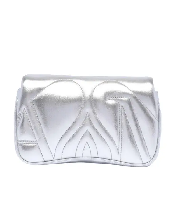 Alexander McQueen Mini Seal Logo Plaque Shoulder Bag - White