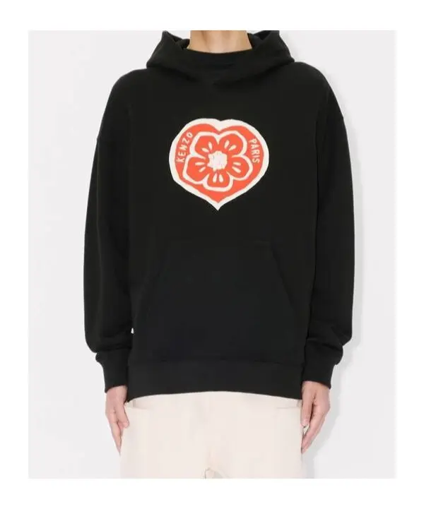 Kenzo Boke Heart Oversized Hoodie In Cotton