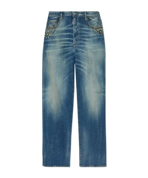 Dsquared2 Embellished Loose-fit Jeans