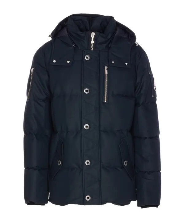 Moose Knuckles Zip Detailed Hooded Coat - Black