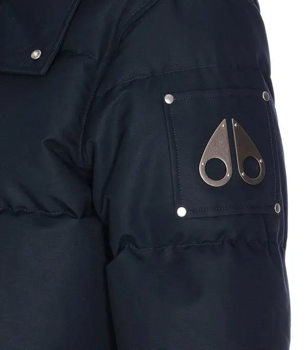 Moose Knuckles Zip Detailed Hooded Coat - Black